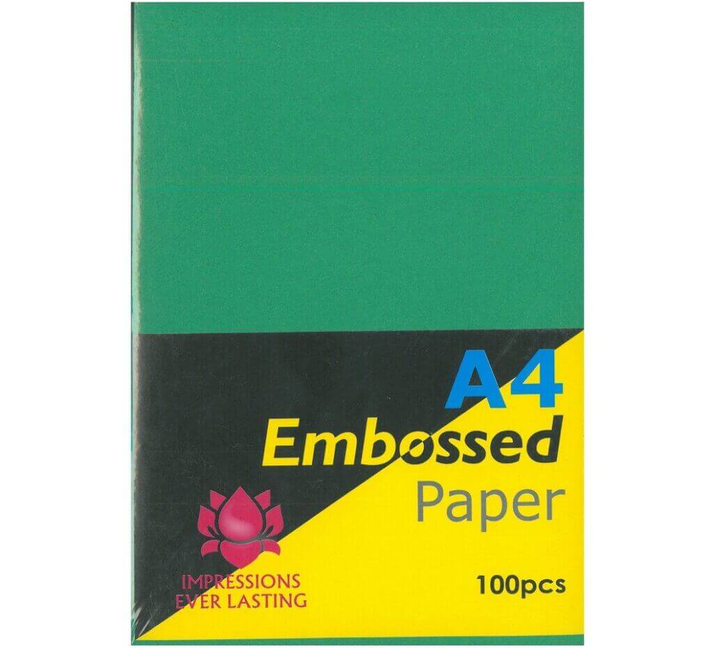 Embossed Papers A4 100Pcs Assorted Colours – The School Box