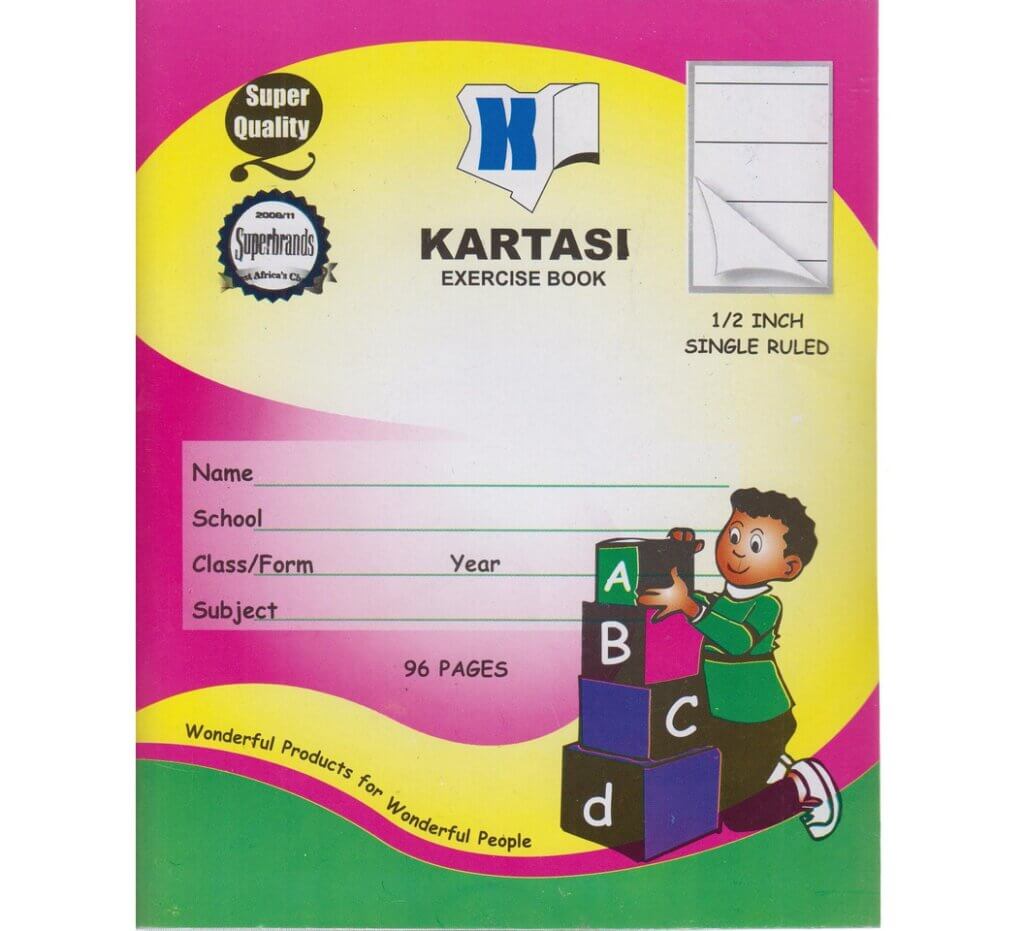 Exercise Book A5 Half Inch Single Ruled 96Pgs Kartasi – The School Box